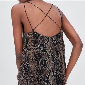 Zara | Tops | Zara Snake Print Tank | Poshmark